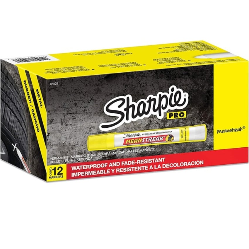 Sharpie Mean Streak Marking Stick, Broad Bullet Tip, Yellow (85005 ...