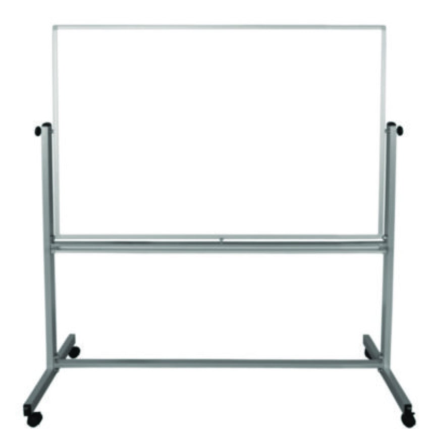 Luxor Mobile Magnetic Whiteboard, 60" x 40", White Surface, Silver ...