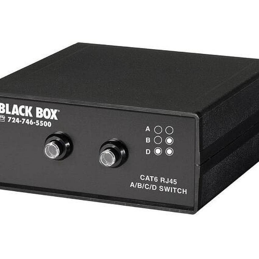 Black Box Rj45 3 To 1 Cat6 Ethernet 10g Manual Desktop Switch , Gsa ...