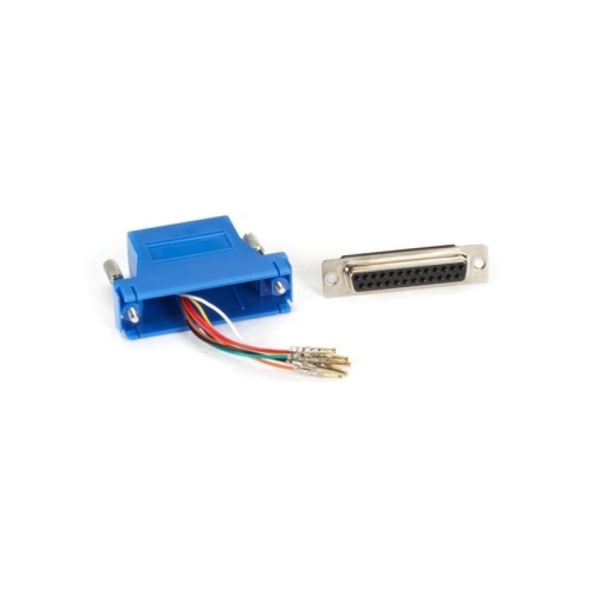 Black Box Modular Adapter Kit - Db25 Female To Rj45 Female, Blue ...