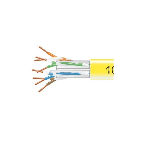 Black Box Cat6 550-mhz Solid Ethernet Bulk Cable - Unshielded (utp), Cmp Plenum, Yellow, 1000-ft ...