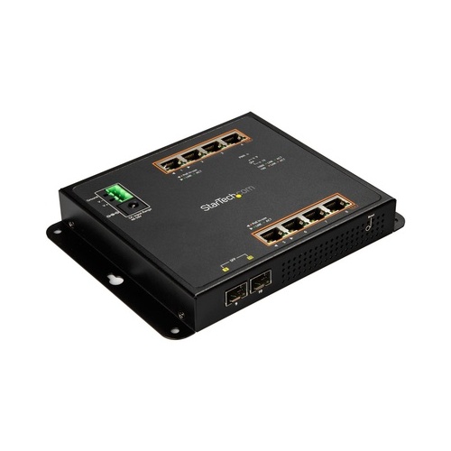 StarTech Industrial 8 Port Gigabit PoE+ Switch w/2 SFP MSA Slots 30W ...