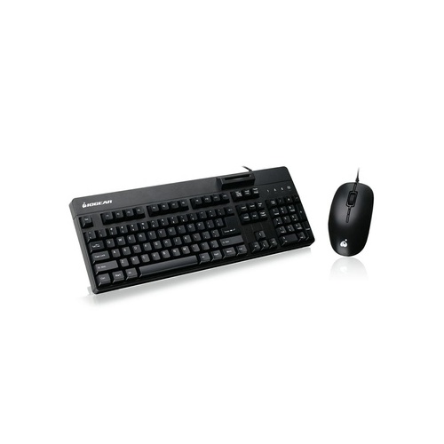 Iogear Taa-compliant Keyboard With Built In Cac Reader & Mouse ...