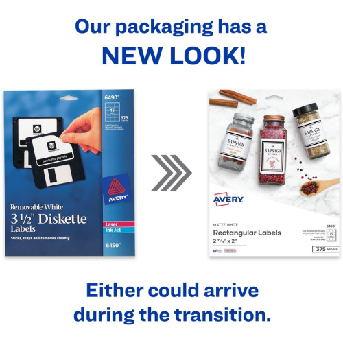 Avery Diskette Labels, Permanent Adhesive, 2-3/4" x 2-3/4 , 630 Labels ...