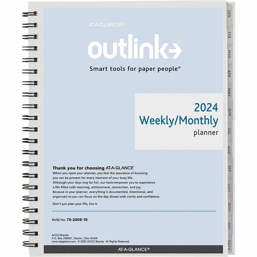 At-A-Glance Outlink Weekly Planner Refill Julian Dates - Weekly - 12 ...