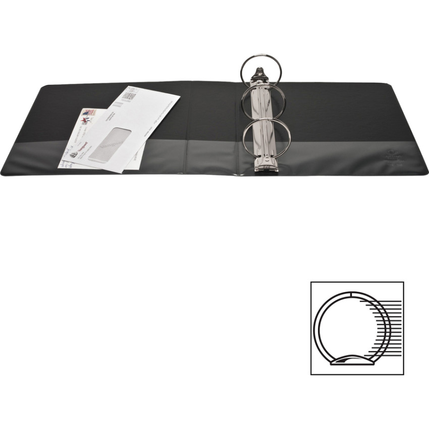 Business Source Round-ring View Binder 3" Binder Capacity - Letter - 8 1/2" x 11" Sheet Size ...