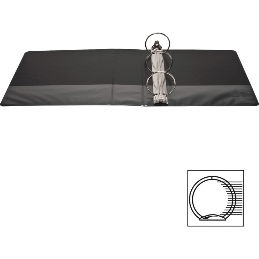 Business Source Round-ring View Binder 3" Binder Capacity - Letter - 8 1/2" x 11" Sheet Size ...