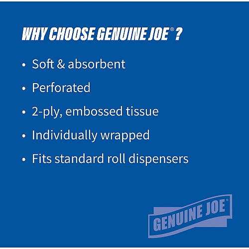 Genuine Joe 2-ply Standard Bath Tissue Rolls (2540096) | OfficeCrave.com