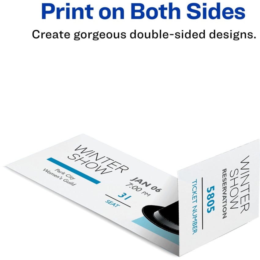 Avery® Blank Printable Perforated Raffle Tickets - Tear-Away Stubs ...