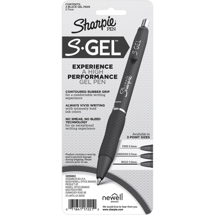 Sharpie S-Gel Pens 0.7 mm Medium Pen Point - Refillable - Retractable ...