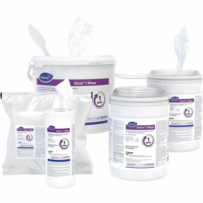 Diversey One-Step Ready-to-Use Hospital Disinfectant Cleaner Wipe ...