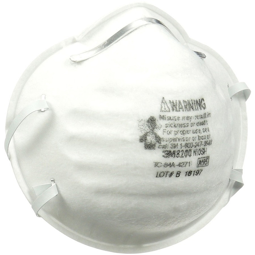 3M N95 Particle Respirator 8200 Masks - 2-Packs Airborne Particle, Mold ...