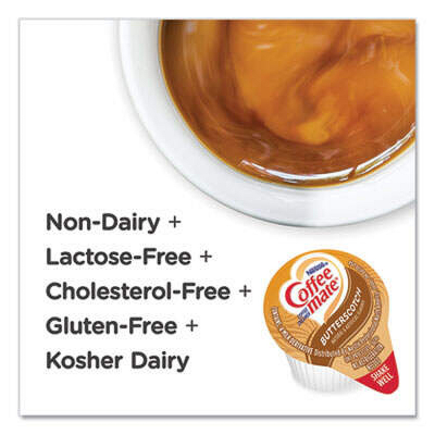 Coffee-mate Liquid Coffee Creamer, Butterscotch, 0.38 oz Mini Cups, 50 ...