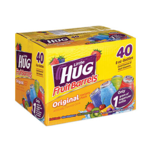 Little Hug Fruit Barrels Variety Pack, 8 oz Bottle, 40/Pack, Delivered ...