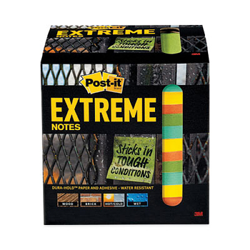 Post-it Extreme Notes Water-Resistant Self-Stick Notes, 3" x 3 ...