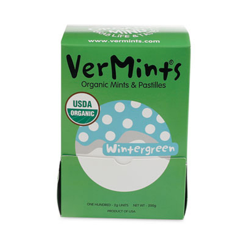 VerMints Organic Mints/Pastilles, Wintergreen, 2 Mints/0.7 oz ...