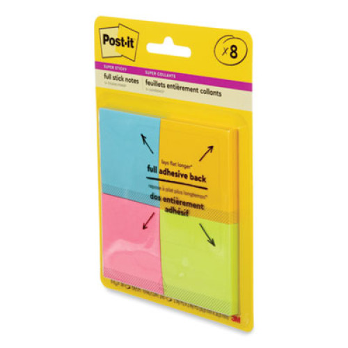 Post-it Full Stick Notes, 2" x 2", Energy Boost Collection Colors, 25 ...