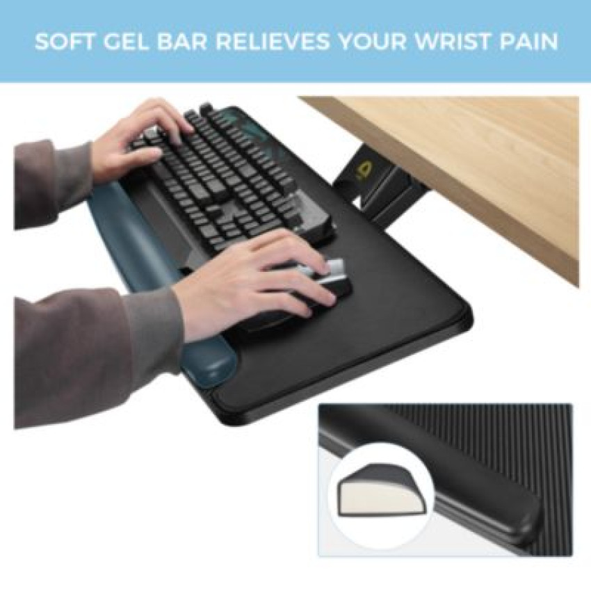 Eureka Adjustable Keyboard Tray, Black (AKB02)