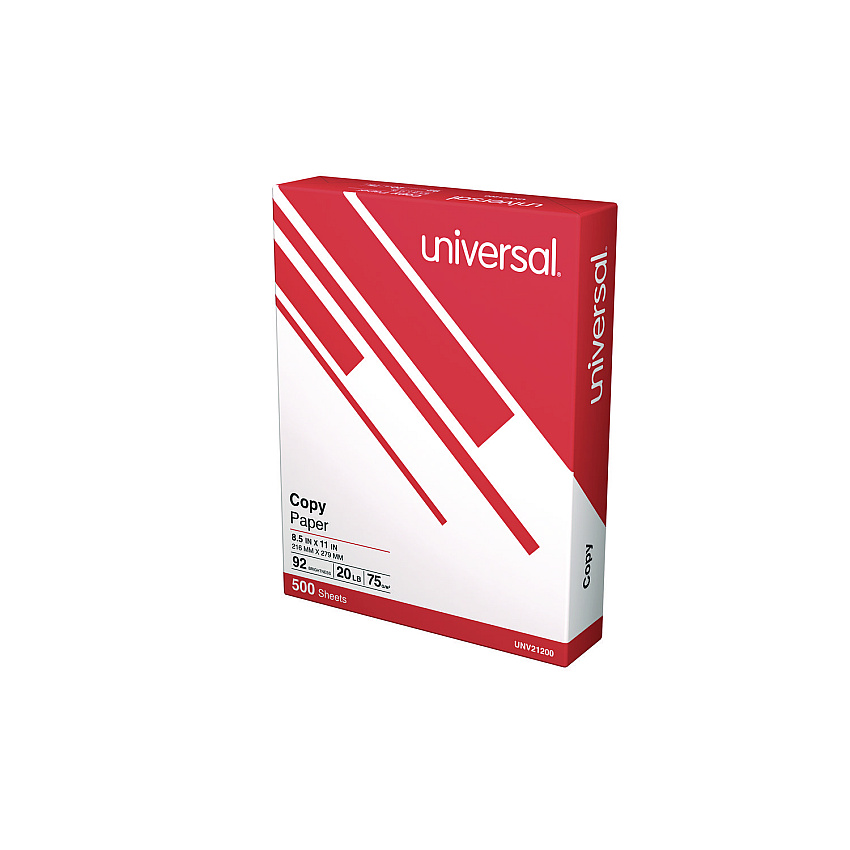 Universal Copy Paper Convenience Carton, 92 Bright, 20 lb Bond Weight ...