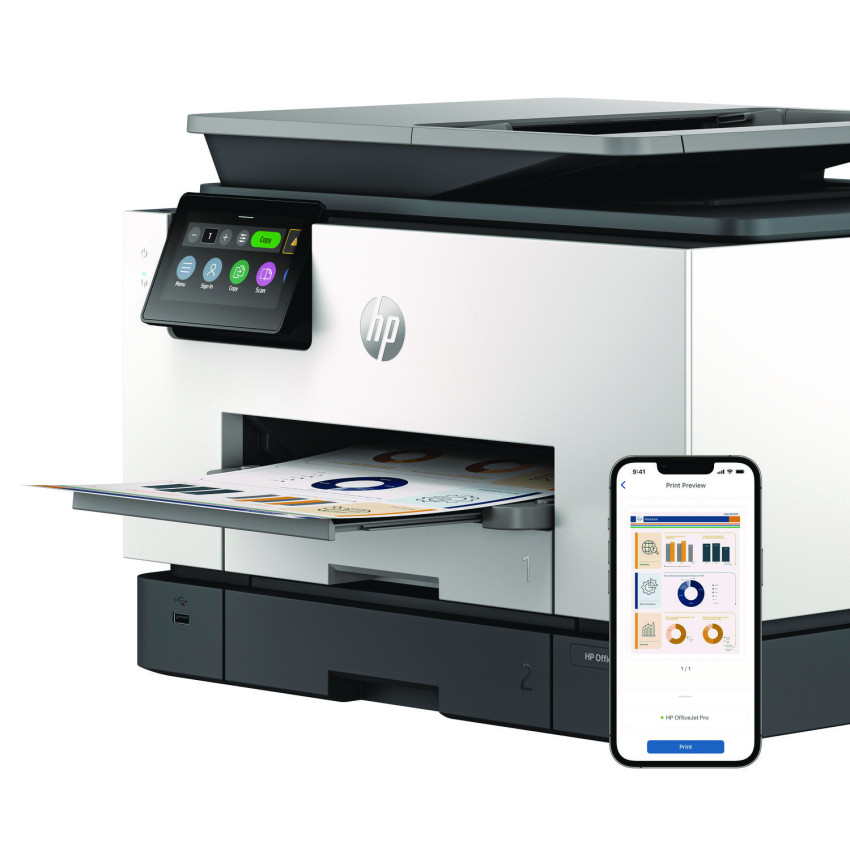 HP OfficeJet Pro 9130b All-in-One Inkjet Printer, Copy/Fax/Print/Scan ...