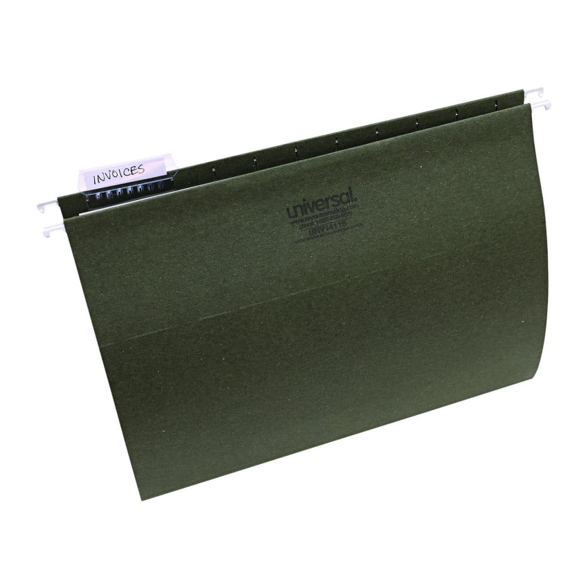 Universal Hanging File Folders, Letter Size, 1/5-Cut Tabs, Standard ...