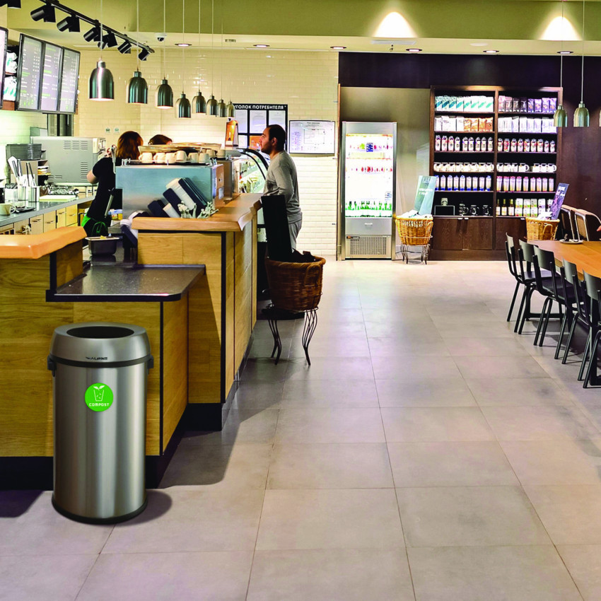 Alpine 17 Gallon Stainless Steel Open Top Compost Station (ALP47065LCO)