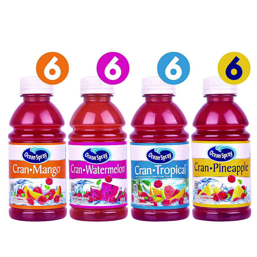 Ocean Spray Tropical Variety Pack, Assorted Flavors, 10 oz Bottle, 24 ...