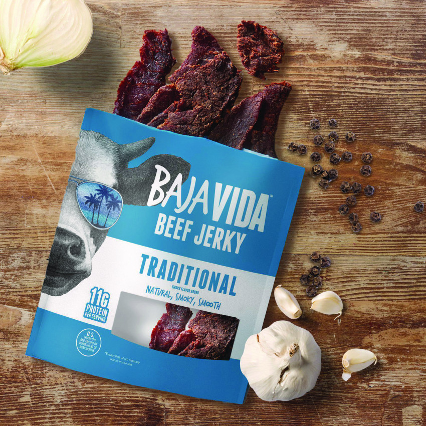 Baja Jerky Beef Jerky Traditional Snack Pack, Original, 1 oz Packet, 12 ...