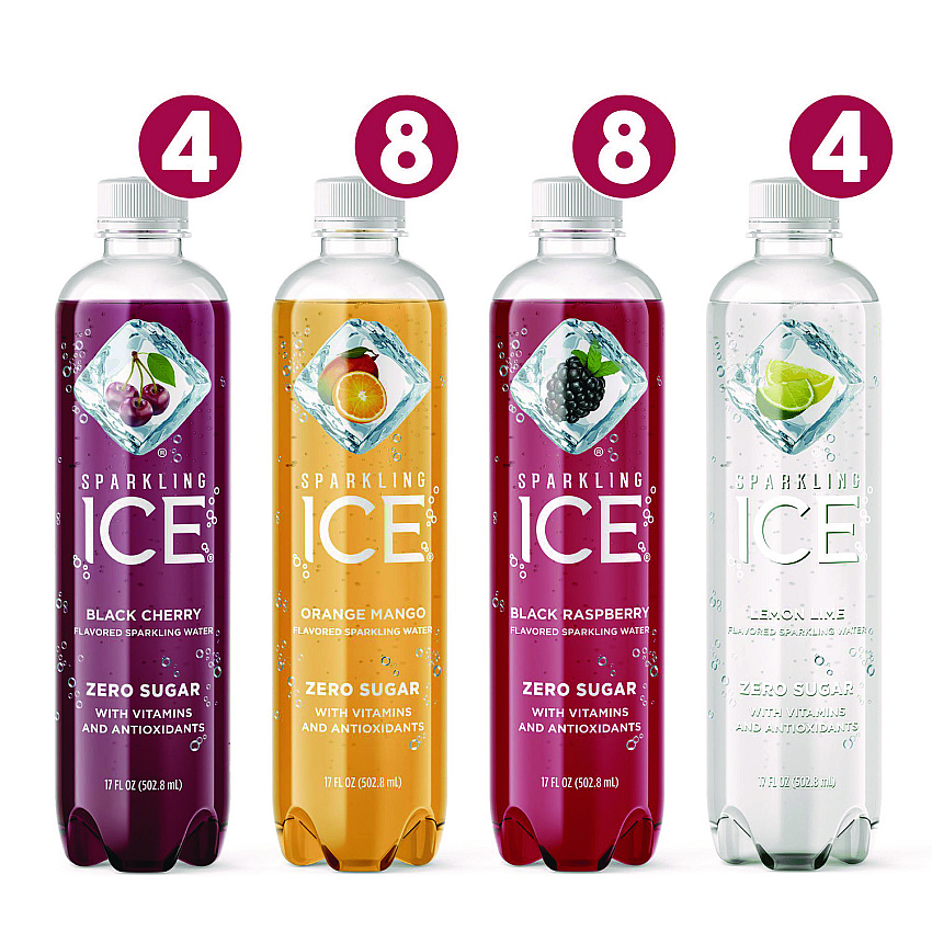 Sparkling ICE Fruit Frenzy Variety Pack, Assorted Flavors, 17 oz Bottle ...