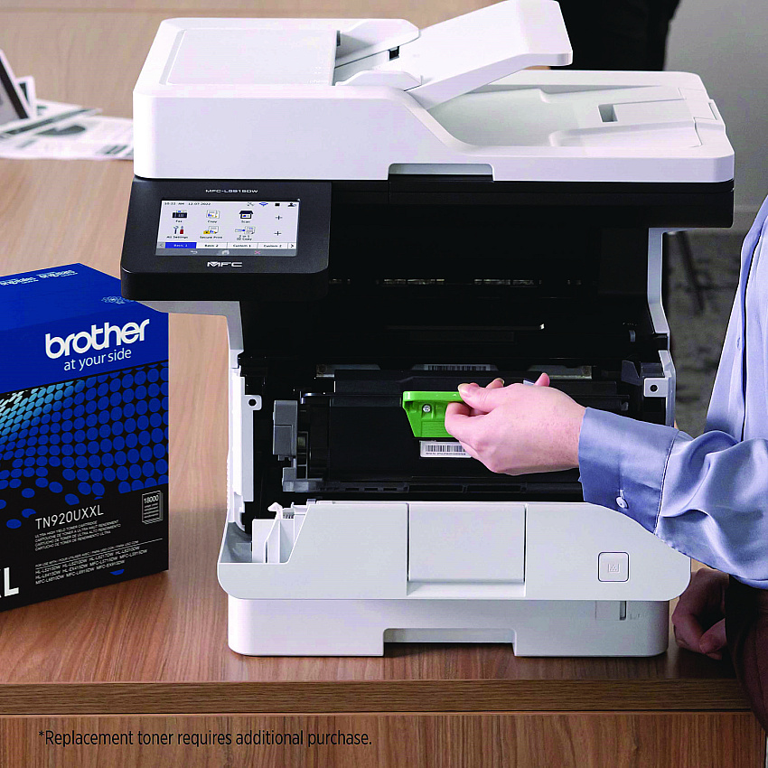 Brother MFC-L5915DW Business Monochrome AIO Laser Printer, Copy/Fax ...