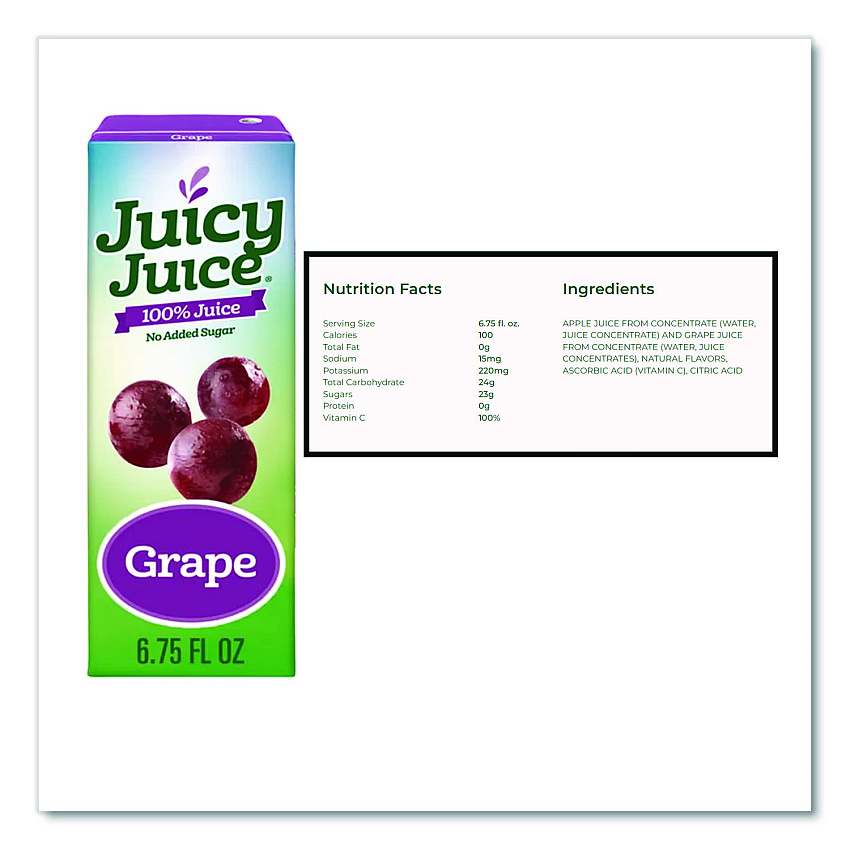 Juicy Juice Juice Box Variety Pack, Assorted Flavors, 6.75 oz Box, 32 ...