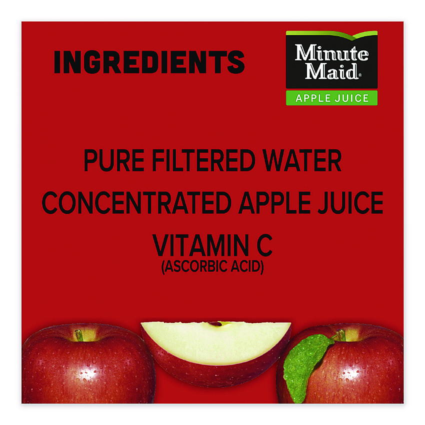 Minute Maid Apple Juice, 10 oz Bottle, 24/Carton (228088)