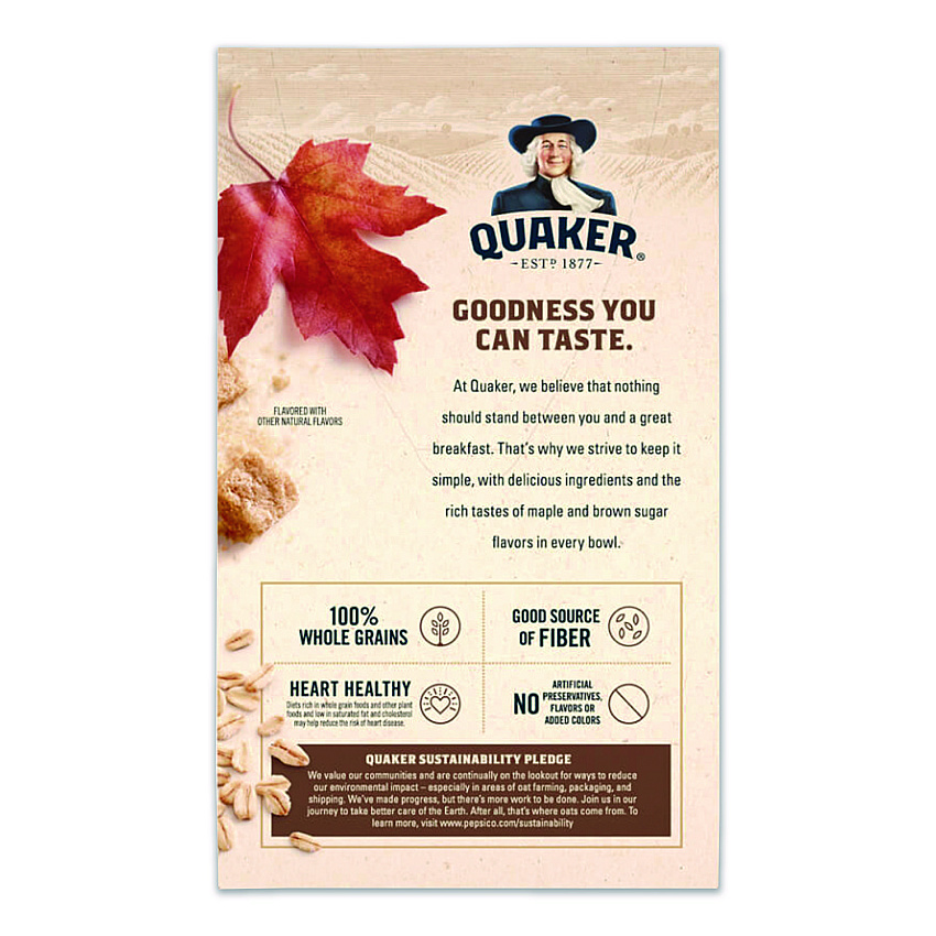 Quaker Instant Oatmeal, Assorted Flavors, 1.51 oz Packet, 64/Carton ...