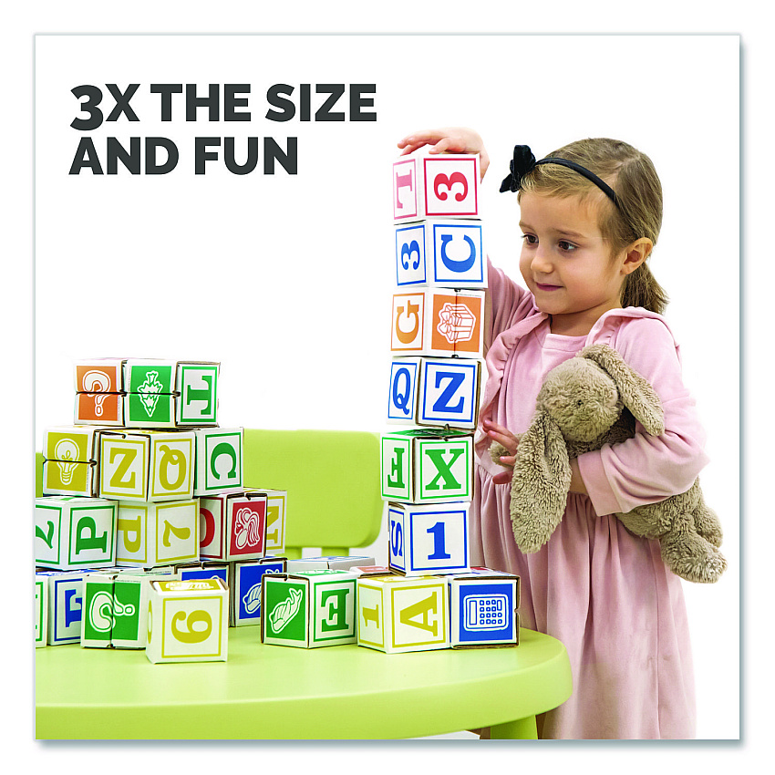 Bankers Box At Play 123 ABC Learning Blocks, Corrugated Board, Assorted ...