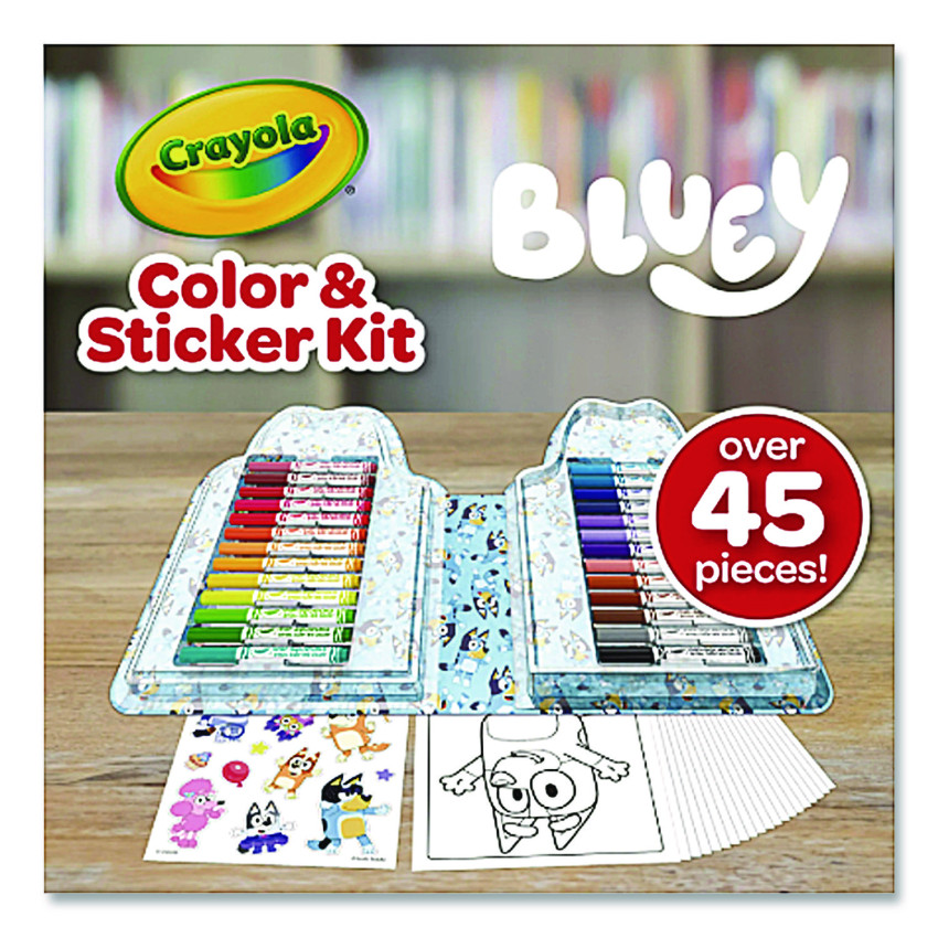 Crayola Bluey Color and Sticker Kit, (26) Pip-Squeaks Skinnies Washable ...