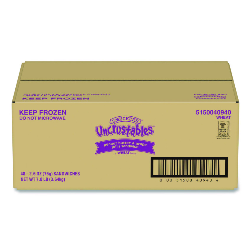 UNCRUSTABLES Soft Bread Sandwiches, Wheat Bread, Peanut Butter and ...