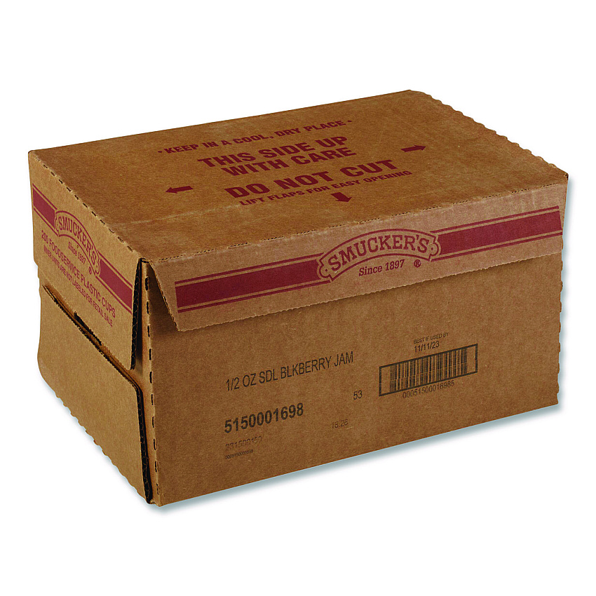 Smucker's Jelly/Jam Plastic Portion Control Cups, Blackberry, 0.5 oz ...