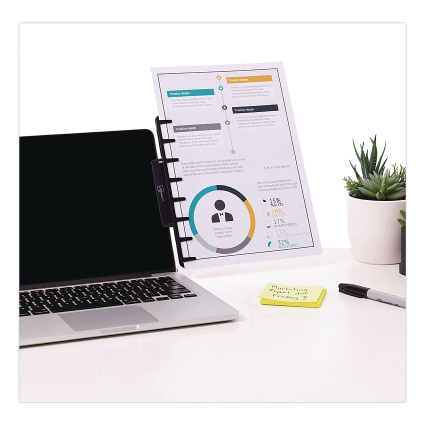 NoteTower Monitor Document and Note Holder, Hold Up to 4 Legal Size ...
