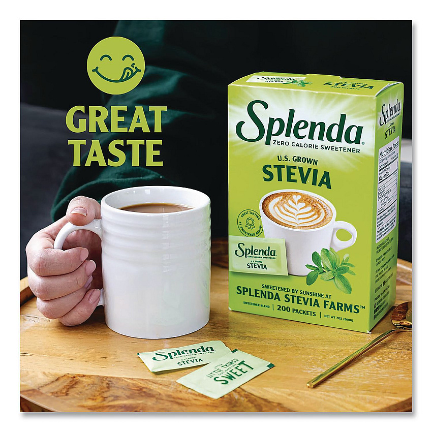 Splenda Stevia Sweetener Packet, 0.04 oz, 200/Box (HFP00612)