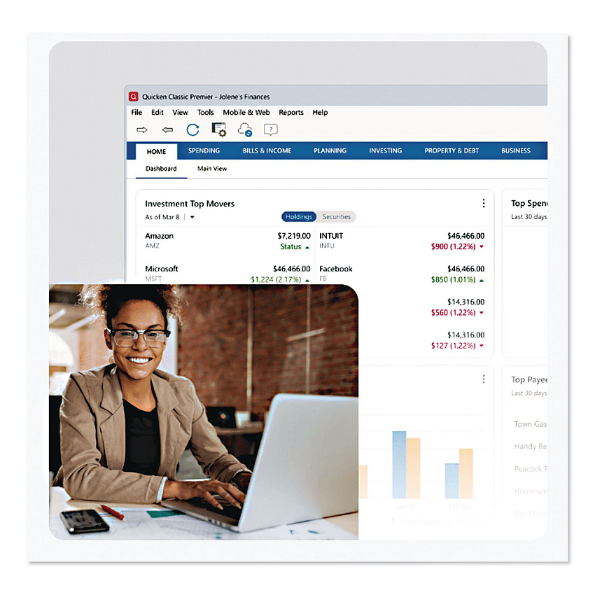 Quicken Deluxe Personal Finance Software, For 1 User (940800F071)