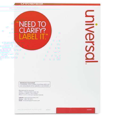 Universal White Labels, Inkjet/Laser Printers, 1.33 x 4, White, 14 ...
