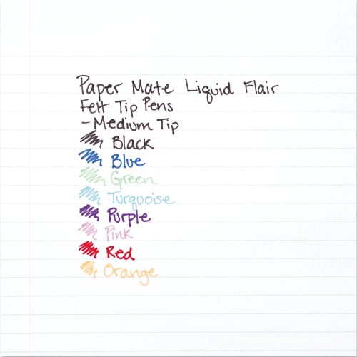 Paper Mate Liquid Flair Stick Porous Point Marker Pen, 0.7mm, Assorted ...
