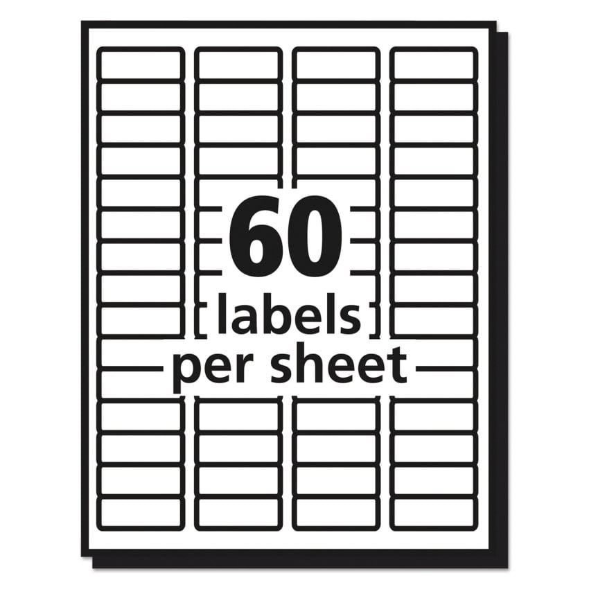 Avery Matte Clear Easy Peel Mailing Labels w/ Sure Feed Technology ...