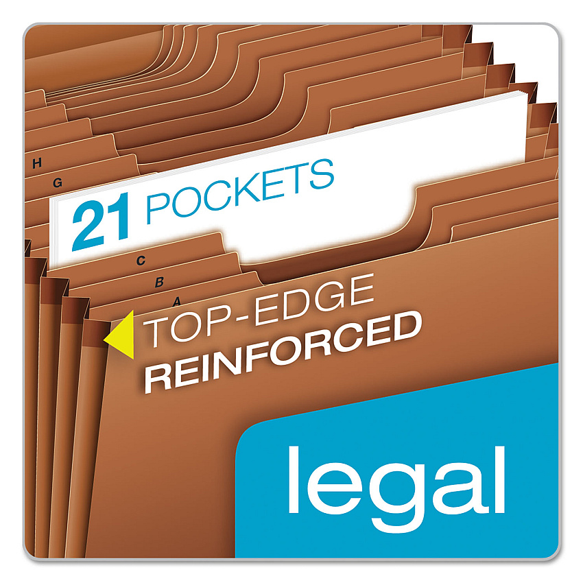 Pendaflex Heavy-Duty Expanding File with Reinforced Flap, 21 Sections ...