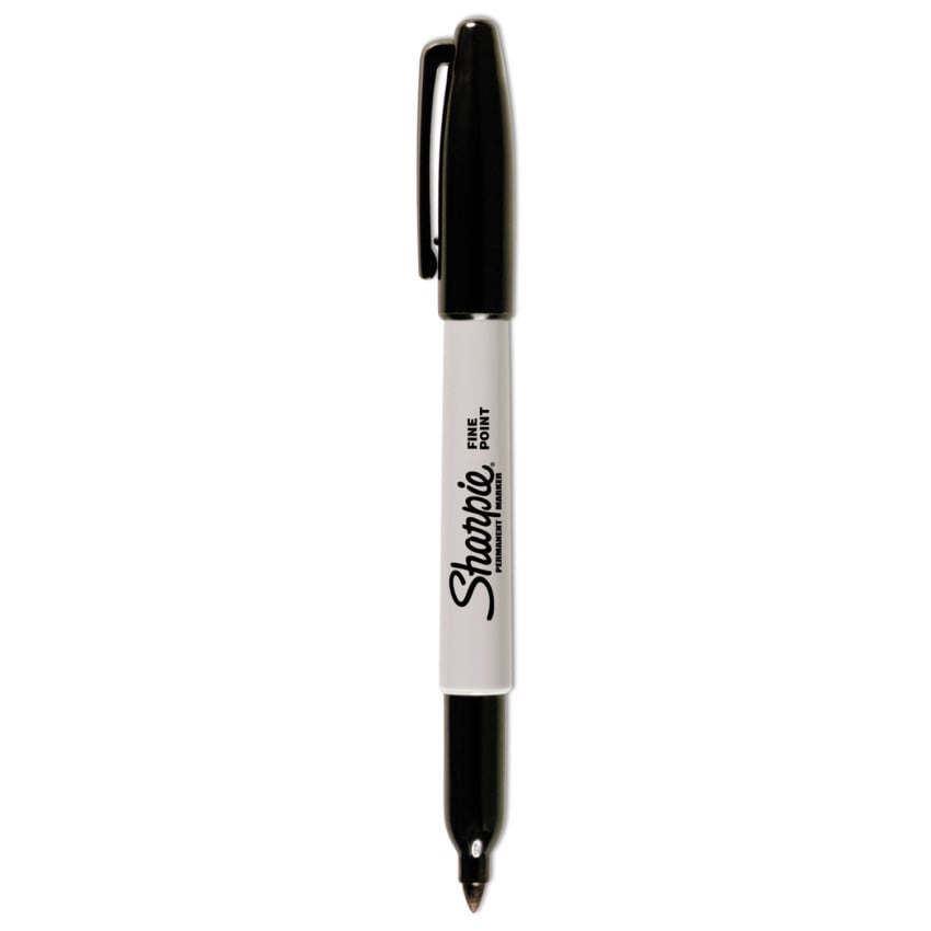 Sharpie Fine Tip Permanent Marker, Fine Bullet Tip, Black, Dozen (30001B)