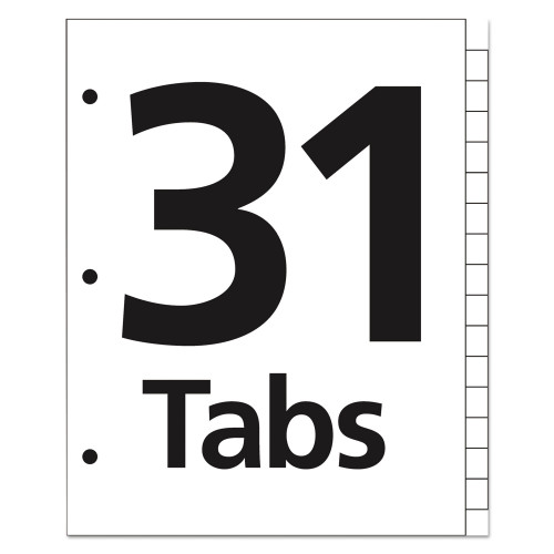 Office Essentials Table 'n Tabs Dividers, 31-Tab, 1 to 31, 11 x 8.5 ...