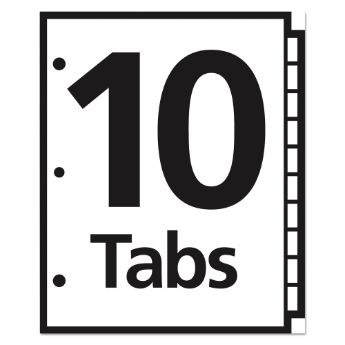 Office Essentials Table 'n Tabs Dividers, 10-Tab, 1 to 10, 11 x 8.5 ...