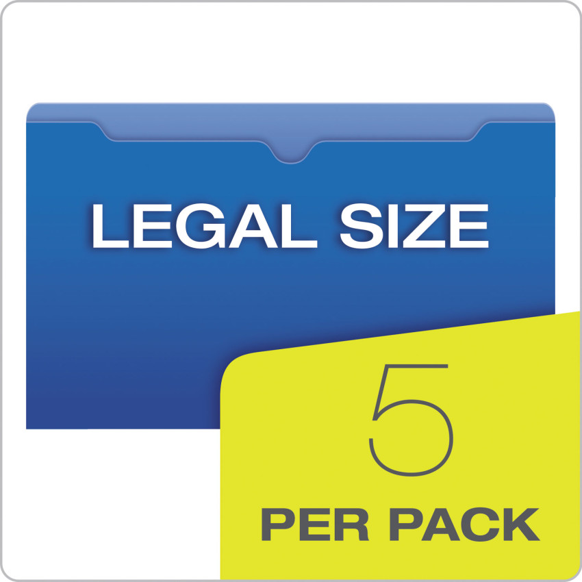 Pendaflex Poly File Jackets, Straight Tab, Legal Size, Assorted Colors ...