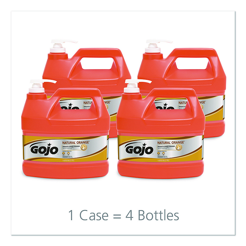 GOJO NATURAL ORANGE Smooth Hand Cleaner, Citrus Scent, 1 gal, 4/Carton ...