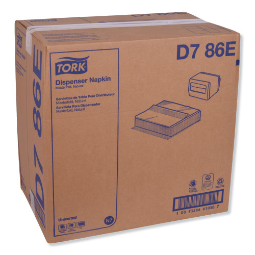 Tork Universal Masterfold Dispenser Napkins, 1-Ply, 13" x 12" Natural ...